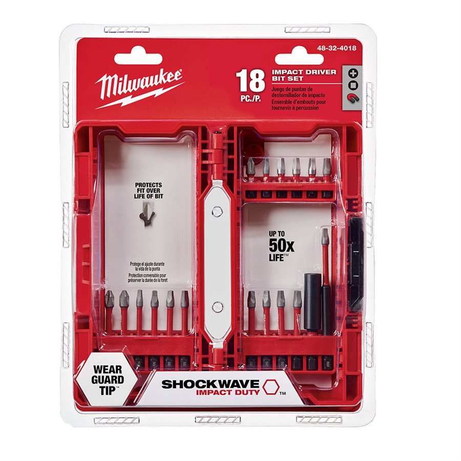 Milwaukee Tool Shockwave Impact Driver Bit Set (18-Piece)