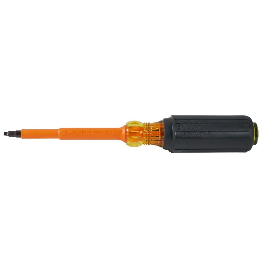 Insulated Screwdriver, #2 Square, 4" Shank